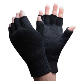 Herren 3M Thinsulate 40 Gramm Thermoisolierung Schwarz Fingerlose Handschuhe