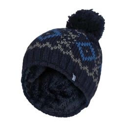 Heat Holders Herren Fleece gef&uuml;ttert Thermal Winter Warm Beanie Bommelm&uuml;tze mit Pom Pom