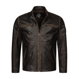 Rock Creek Lederjacke Dunkelbraun