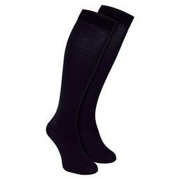 Herren Kniestr&uuml;mpfe aus Bambus | Sock Snob | 2 Paar Multipack | Atmungsaktiv | Feuchtigkeitsableitung - Schwarz