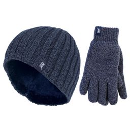 Heat Holders Herren Thermom&uuml;tze & Handschuh Set f&uuml;r den Winter | W&auml;rmespeicher | Fleece gef&uuml;ttert - Navy