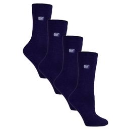 Heat Holders Ultra Lite - 4 Paar Multipack Damen Thermosocken | Ultra d&uuml;nne warme Socken f&uuml;r Kleid Socken im Winter - Navy