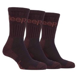 Herren 3 Paar JEEP Terrain Cushion Sole Wandern Wandern Arbeit Socken