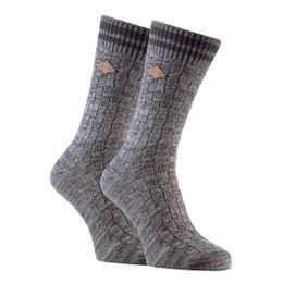 Farah 2 Pack Herren dicke Baumwolle klobig gestrickt formale Boot Socken
