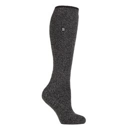 Heat Holders Damen-Thermosocken mit langem Bein, verst&auml;rkt, 2,9 TOG, Outdoor-Merinowolle-Thermosocken f&uuml;r den Winter, Schwarz