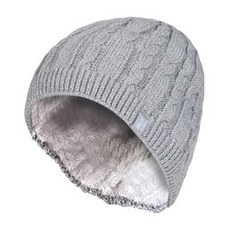 Heat Holders Damen gerippt Kabel stricken Fleece gef&uuml;ttert Thermal gestrickt Beanie Hut