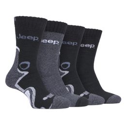 JEEP - 4 Paar Herren Anti Blister dick gepolstert Luxus Boot Socken