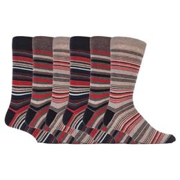 6er-Pack bunte gestreifte Baumwollsocken f&uuml;r Herren in 7 verschiedenen Ausf&uuml;hrungen