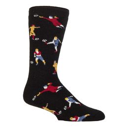 Herren Fun Hobby Socken | Heat Holders Lite | Novelty Fluffy Fleece gef&uuml;ttert thermische Socken f&uuml;r den Winter - Fu&szlig;ball