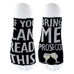 Wenn du diese Socken lesen kannst, bring mir Prosecco Socken