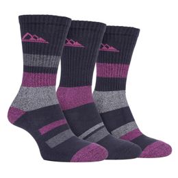 3 Paar Damen Anti Blister Baumwolle Wandern Socken mit gepolsterter Sohle