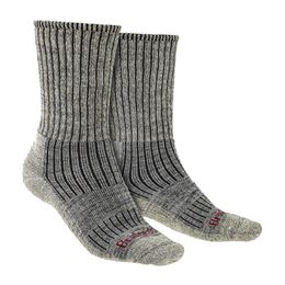 Bridgedale - Herren Wandern Midweight Merinowolle Socken - Stein grau