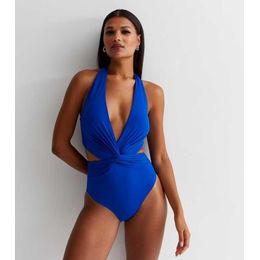 Halter Twisted Cut Out Badeanzug