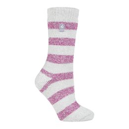 Heat Holders W&auml;rmehalter - Damen Thermosocken f&uuml;r den Winter | Outdoor & Indoor Socken | Kuschelig & Flauschig | Geschenke f&uuml;r Frauen - Hellgrau / Beere (Tuscuny)