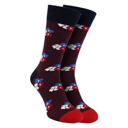 HS von Happy Socks - Herren 3er Pack Klassische Blumen-Socken - Blumen (Bordeaux)