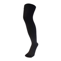 TOETOE&reg; TOETOE - Herren- und Damen-Essential Feuchtigkeitsableitende Baumwoll-Socken &uuml;ber dem Knie - Schwarz