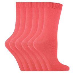 Sock Snob - 6 Paar Damen einfarbige Baumwollsocken