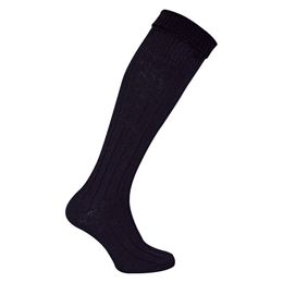Herren Wolle Kilt Socken | Warm Knee High Socken | Atmungsaktiv Outdoor lange Boot Socken f&uuml;r M&auml;nner - Schwarz
