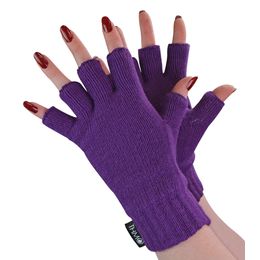 Ladies Thermal Fingerless Gloves | THMO | Winter Fleece gef&uuml;ttert Soft Thinsulate Handschuhe f&uuml;r Frauen - Lila