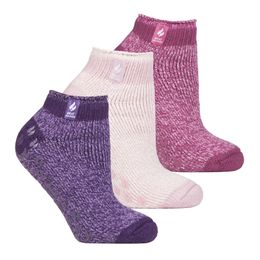 Heat Holders W&auml;rmehalter - 3-Paar-Multipack Damen-Slipper-Socken mit Grippern - Pisa 2