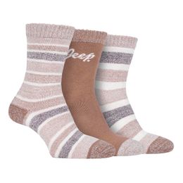 JEEP 3 Paar dicke Damen-Wanderstiefelsocken aus Performance-Polyester