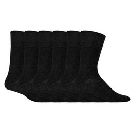 Herren 6er Pack nicht elastische Diabetikersocken mit handgekettelten Zehenn&auml;hten
