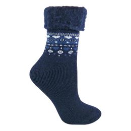 Sock Snob Damen Turn Over Top Warme Thermo-Winter-Nordic-Bettsocken