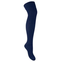 Overknee-Wollsocken f&uuml;r Damen | Steven | Winterwarme dicke lange Socken Blau