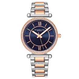 Rose Gold und Blau Aria Quarz 36mm