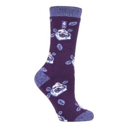 Heat Holders Lite - Womens isoliert thermische Socken | Mehrere Designs einschlie&szlig;lich Argyle Streifen Herzen Sterne | Warme Socken f&uuml;r den Winter - Pflaume (Rom)