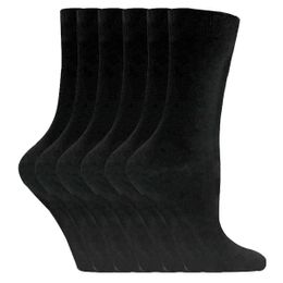 Sock Snob - 6 Paar Damen Socken aus einfarbiger Baumwolle