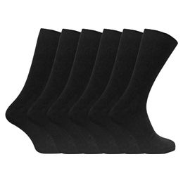 6 Pack Herren weich 100% Baumwolle atmungsaktiv farbig gerippt Kleid Socken