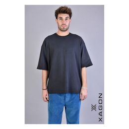 Xagon T-shirt Oversize Herren Schwarz