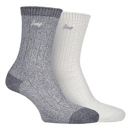 JEEP - 2er-Pack Damen Supersoft Wanderstiefel Socken