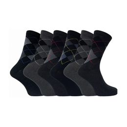 6 Paar Herren formelle gemusterte farbige Baumwollsocken
