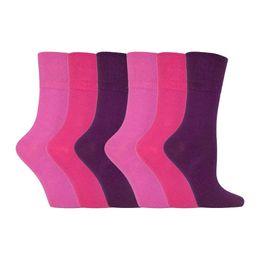 Damen 6er Pack nicht elastische Diabetikersocken mit handgekettelten Zehenn&auml;hten