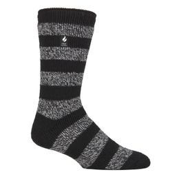 Heat Holders W&auml;rmehalter - Extra dicke Herren-Thermosocken f&uuml;r den Winter | Warme flauschige Fleece-Isoliersocken | Geschenke f&uuml;r M&auml;nner - Schwarz / Holzkohle (Palmero)
