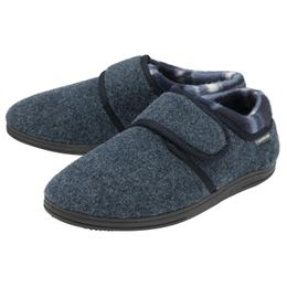 Klettverschluss Hausschuhe f&uuml;r M&auml;nner | Dunlop | Memory Foam | Orthapedic | Easy Close | Haus Schlafzimmer Indoor - Navy