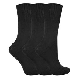 3 Paar Damen Anti Geruch Lose breite Top nicht elastische Bambus Socken
