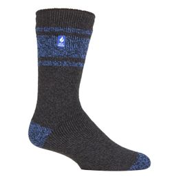 Heat Holders W&auml;rmehalter - Herren extra dicke Thermosocken f&uuml;r den Winter | Warme flauschige Fleece isolierte Socken | Geschenke f&uuml;r M&auml;nner - Charcoal / Blau (Athen)