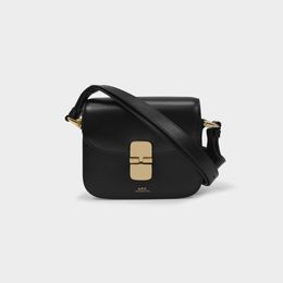 Grace Mini Hobo Bag - A.P.C. - Black - Leather