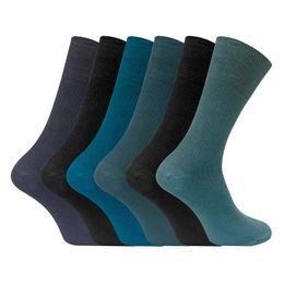 6 Paar Herren atmungsaktiv Baumwolle nicht elastisch lose breite Top Kleid Socken