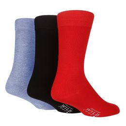 Wild Feet - 3er-Pack Herren atmungsaktiv einfarbig Bambus Socken