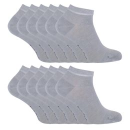 Sock Snob - 12 Paires Homme Chaussettes Sport Courtes Bambou - Gris