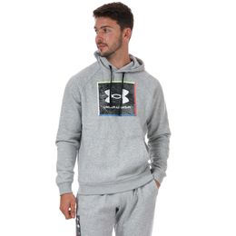 UA Rival Fleece Graphic Under Armour Kapuzenpullover f&uuml;r M&auml;nner in Grau