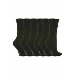 Gentle Grip - 6 Paar Damen Gentle Grip nicht elastische Socken - GG67 Schwarz
