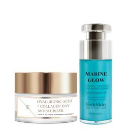 Marine Glow Vitamin C + Kollagenkonzentrat-Serum 30 ml + Hyalurons&auml;ure und Kollagen-Tagescreme 50 ml