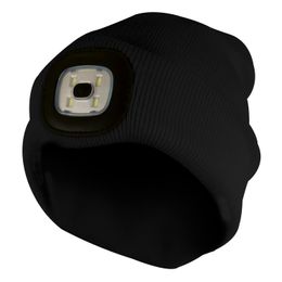 Erwachsene / Herren Winterstrickm&uuml;tze mit LED-Leuchtfackel