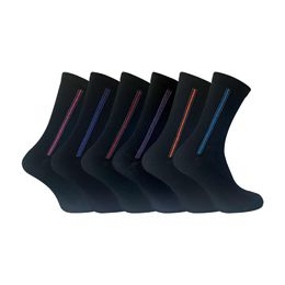 6 Paar Herren formelle gemusterte farbige Dress-Cotton-Socken