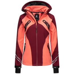 Rock Creek Softshelljacke Weinrot
